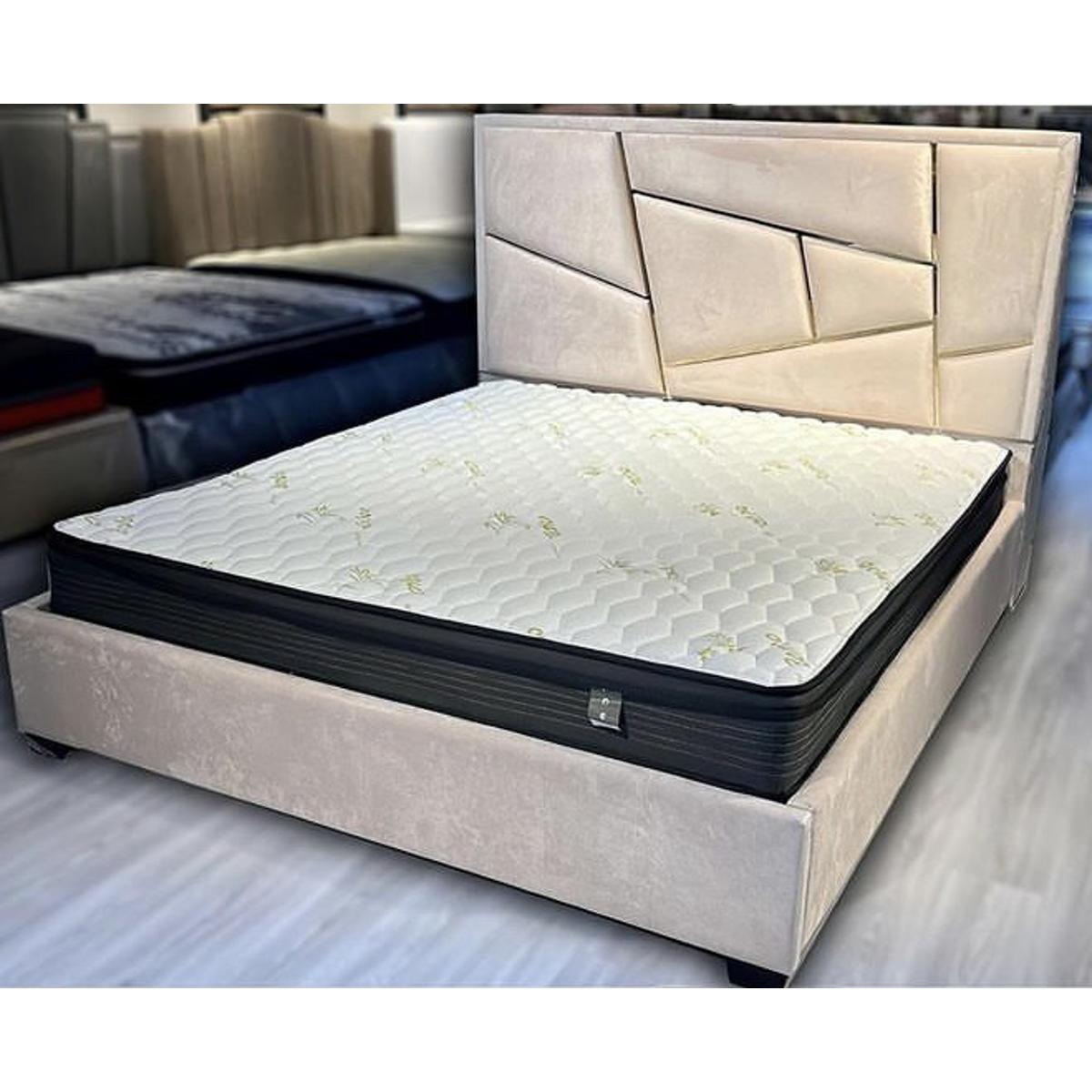 Complete upholstery King size bed in Velvet Fabric | Daraz.pk