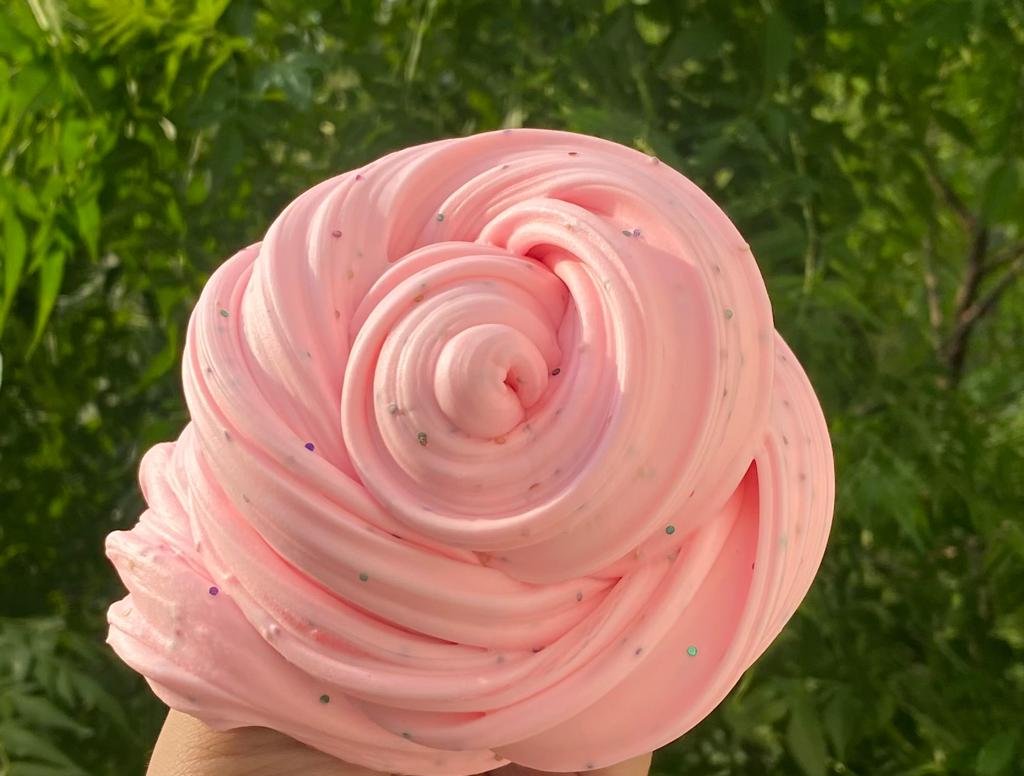 PINKY ! THE CHUNKY SLIME . 8oz slime . Super fluffy and inflammatory . | Daraz.pk