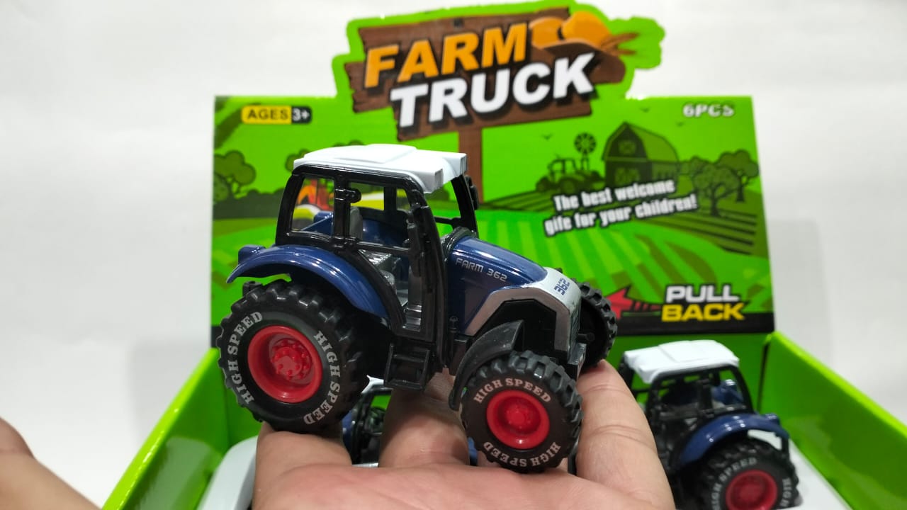 Die-cast Farm Vehicles Mini Tractor Model Engineering Car Model Tractor ...