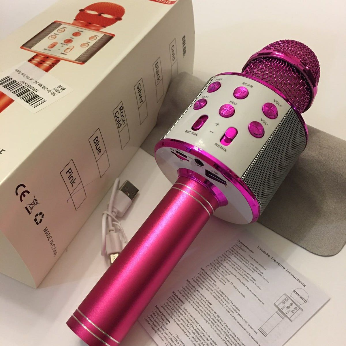 WS-858 Wireless Bluetooth Karaoke Mic | 3-in-1 Portable Speaker ...