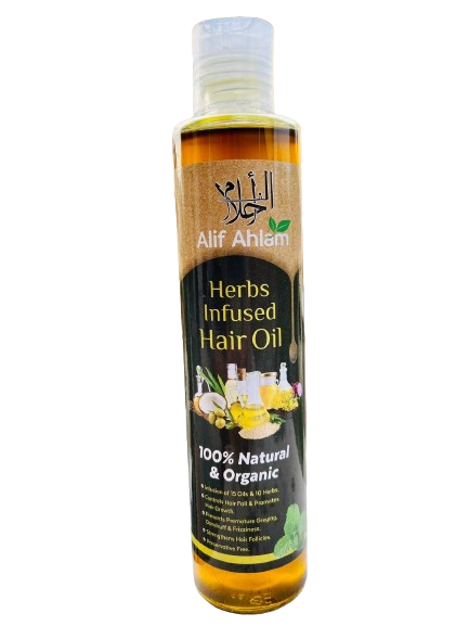 Alif Ahlam Herbs Infused Hair Oil Original 120ml | Daraz.pk