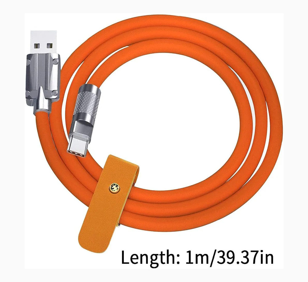 Universal 120W Liquid Silicon Fast Charging Data Cable Micro USB Type C ...