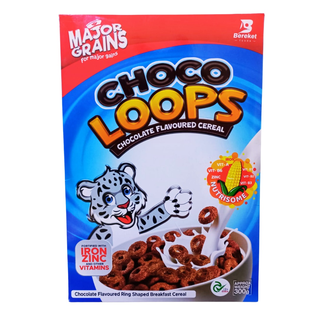 Major Grains Choco Loops Chocolate Flavored Cereals Box | Daraz.pk