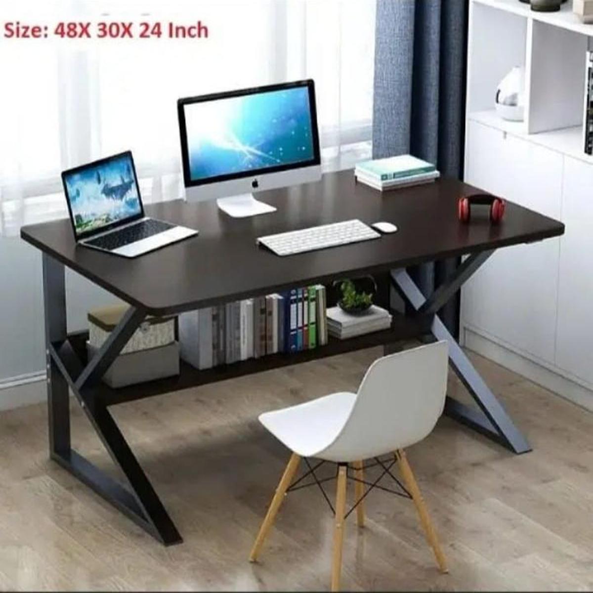 Office Table Desktop Table With Book Shelf Office Desk Book Shelf ...
