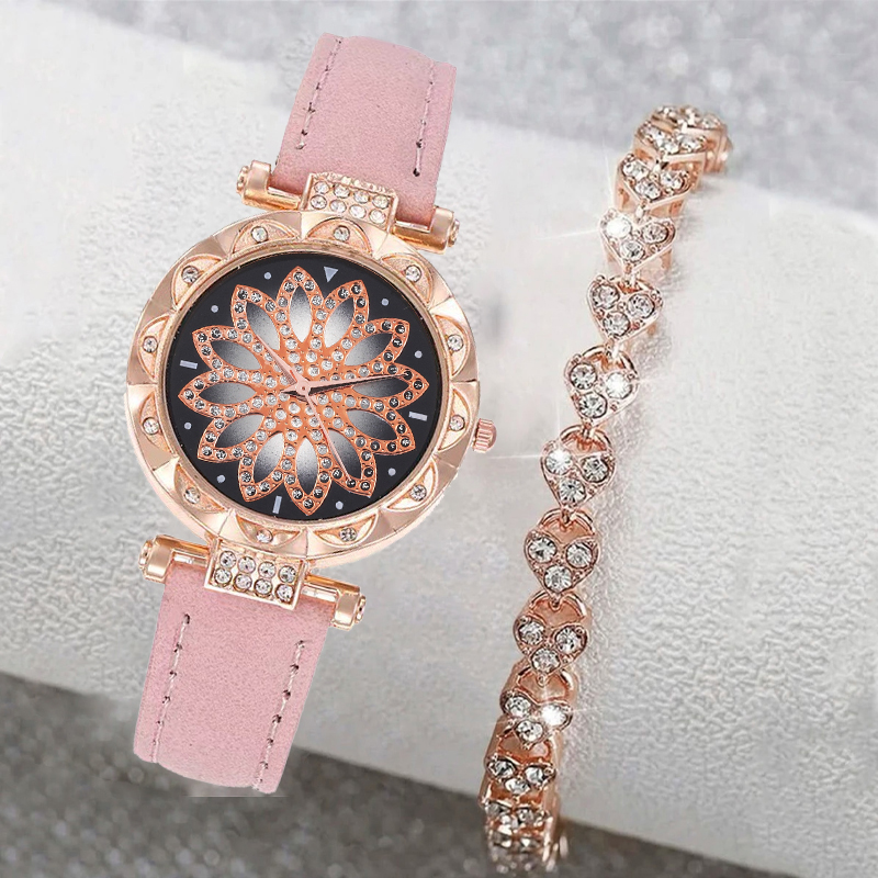 Exclusive Ladies' Watches: 6pc Set Diamond-studded Bracelet Timepiece ...