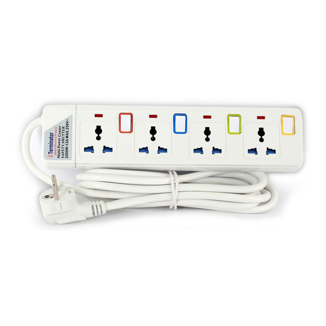 4 Way Universal Power Extension Socket With Individual Switches ...