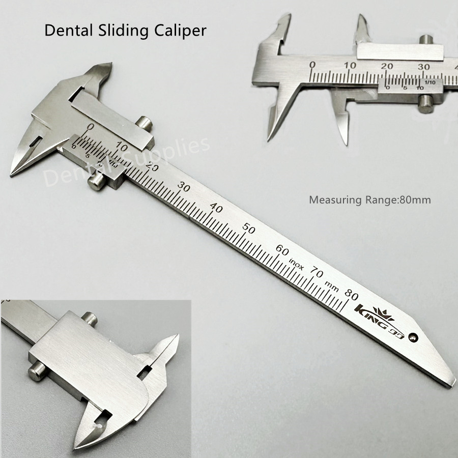 Dental Sliding Caliper Orthodontic Ruler: Stainless Steel Teeth Gauge ...