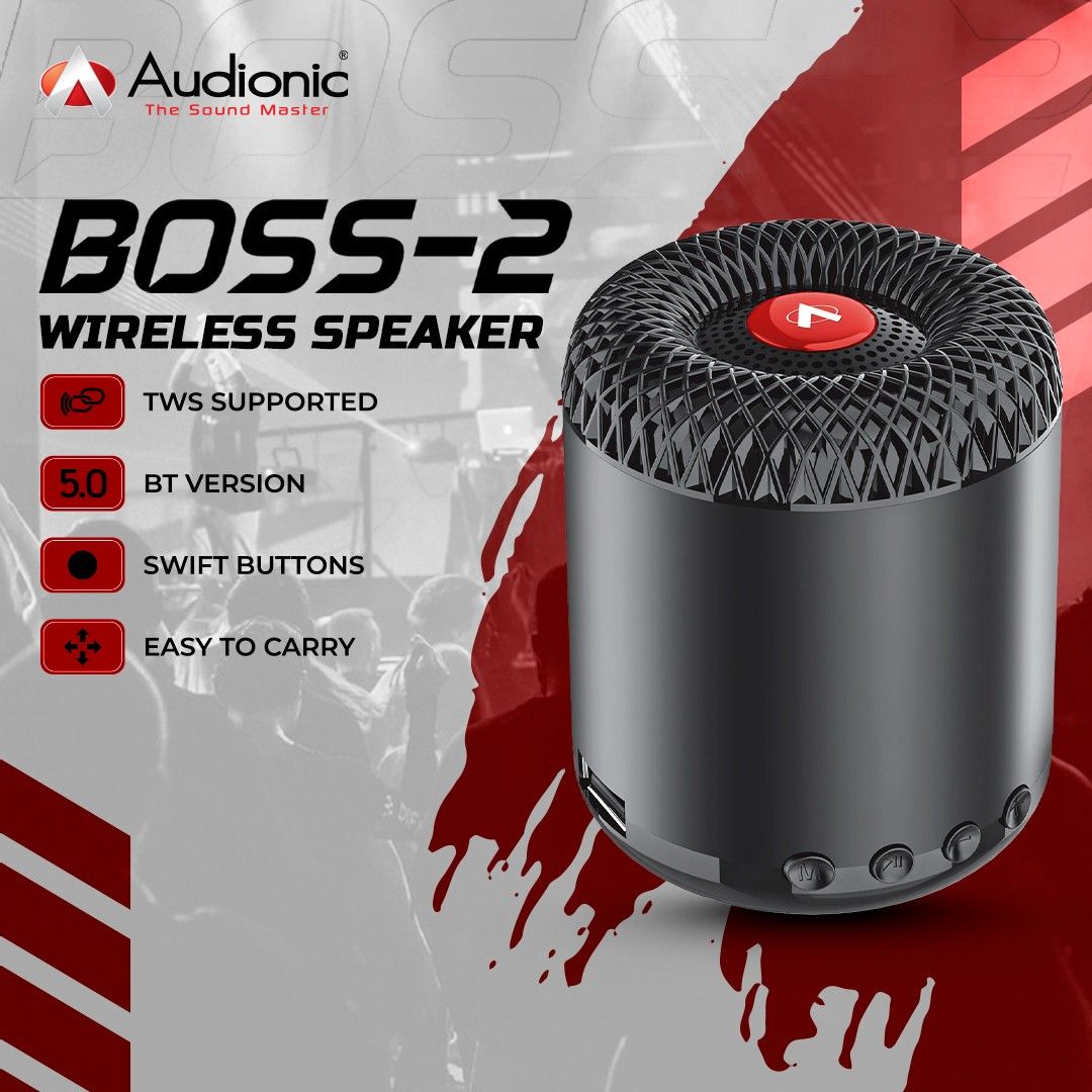 Audionic Portable Bluetooth Speaker BOOS 2 Multimedia Mobile Speaker ...