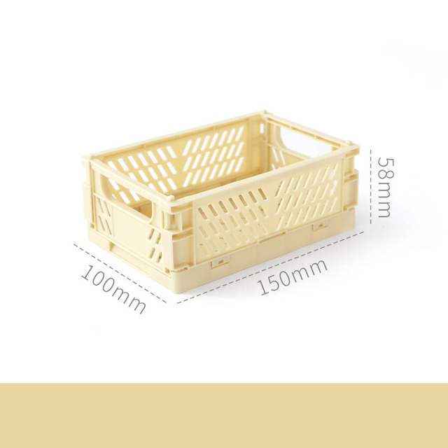 HeyMamba Solid Color Household Collapsible Plastic Hamper Crate Box ...