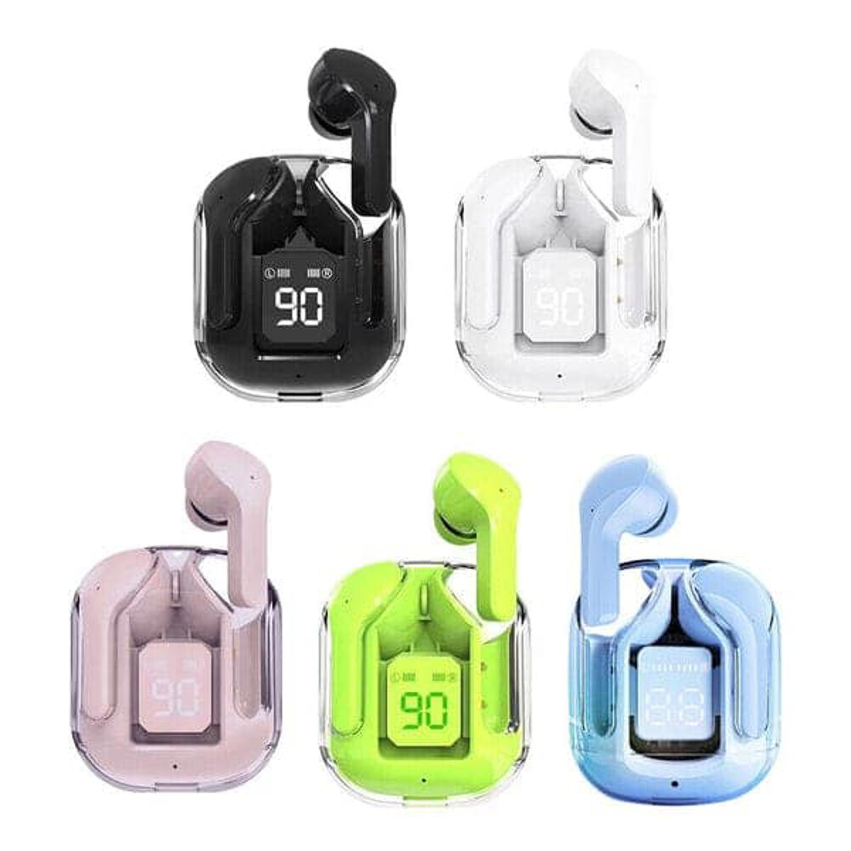 Air31 With Case Wireless Earbuds Crystal Transparent Design High Bass ...
