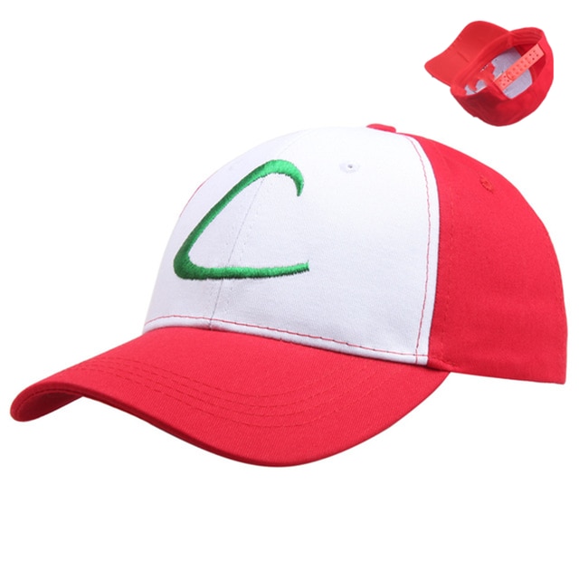 Anime Cute Splicing Sun Hat Ash Ketchum Cosplay Hat Embroidery Baseball ...