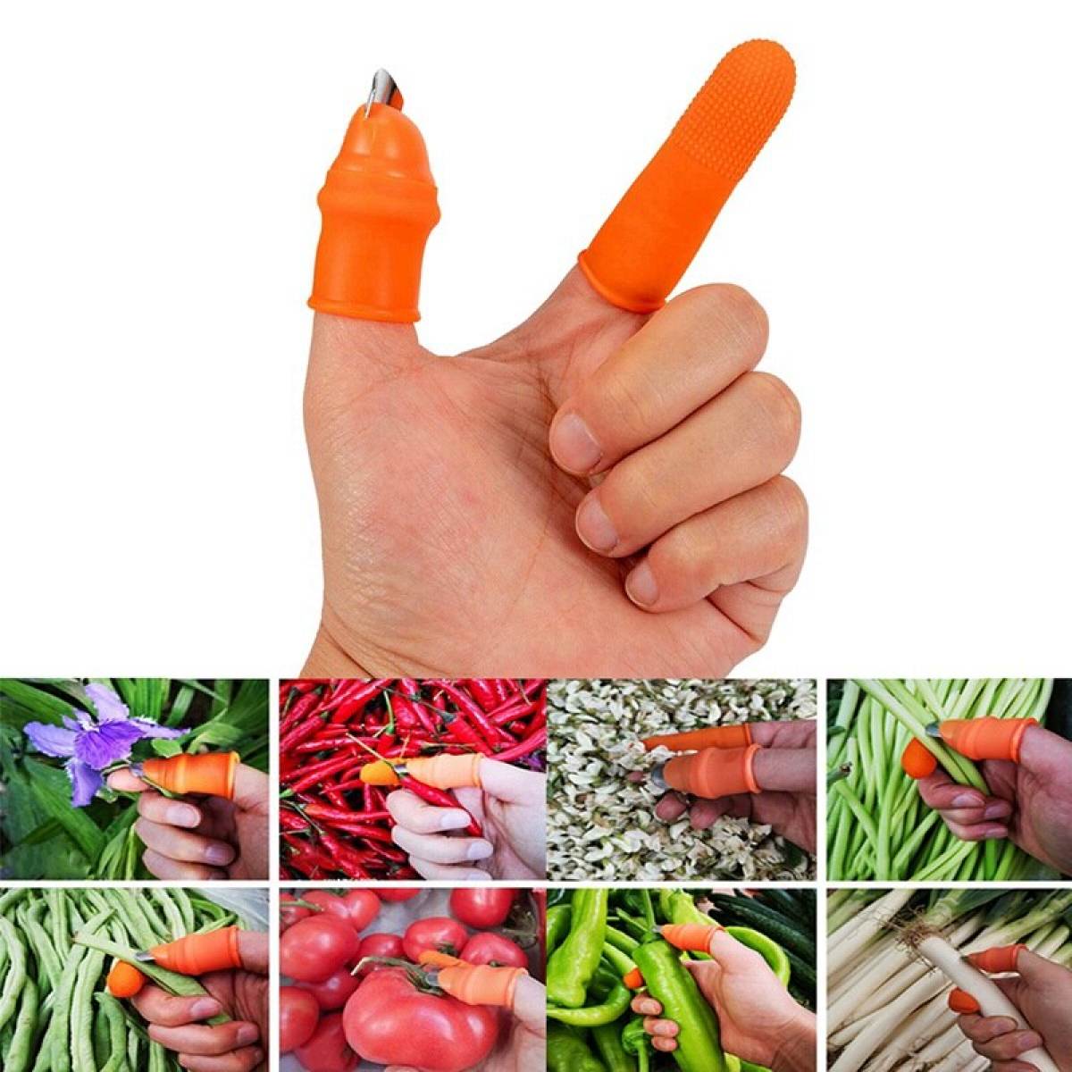 NEW Thumb Cutter Silicon Thumb Picker Cutting Vegetable & Separator ...