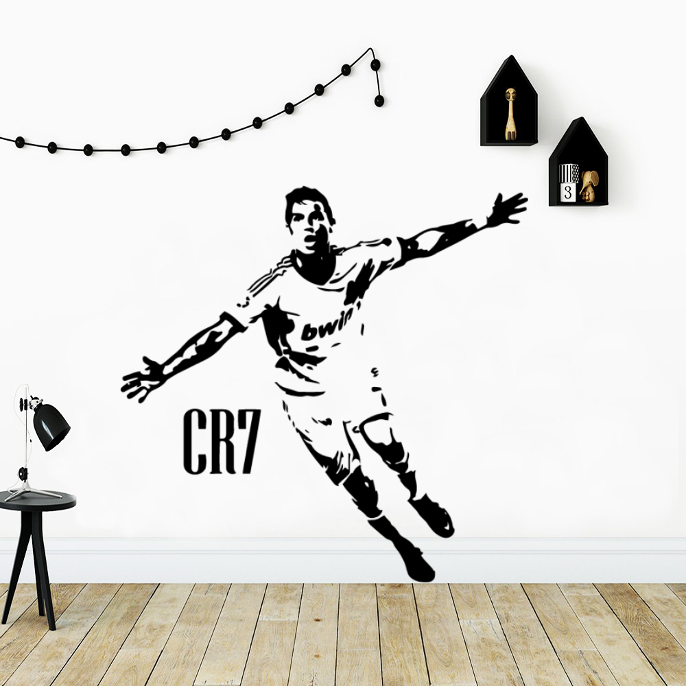 Fashion Stickers Football Player Wall Sticker For Kids Room Decor ...