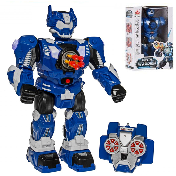 Mech Warrior R/C Police Robot Shooter - Blue | Daraz.pk