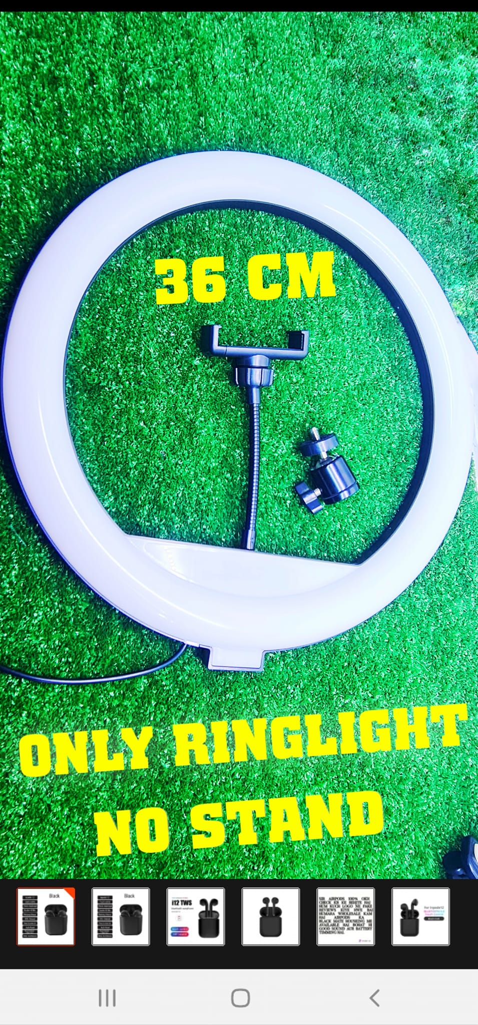 36 cm Ring Light + 7ft Tripod Stand for tiktok and youtube videos - Tiktok Ring light With Stand ...