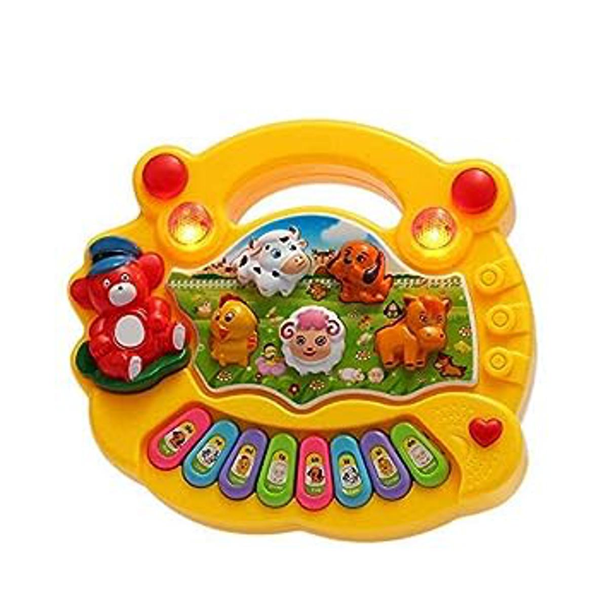 Musical Animal Farm Plastic Piano Toy With Flashing Light & Sound For ...