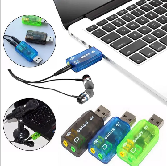 Universal Sound Card External USB Sound Card 2.0 Mic And Headphone Jack ...