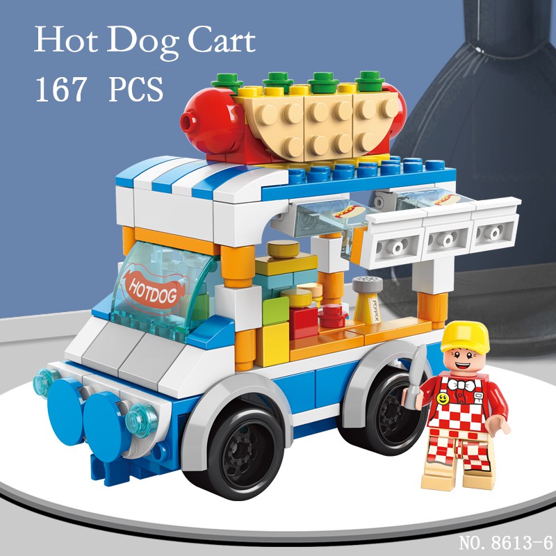 164PCS Mini Lego City Street View Building Blocks McDonald's House ...