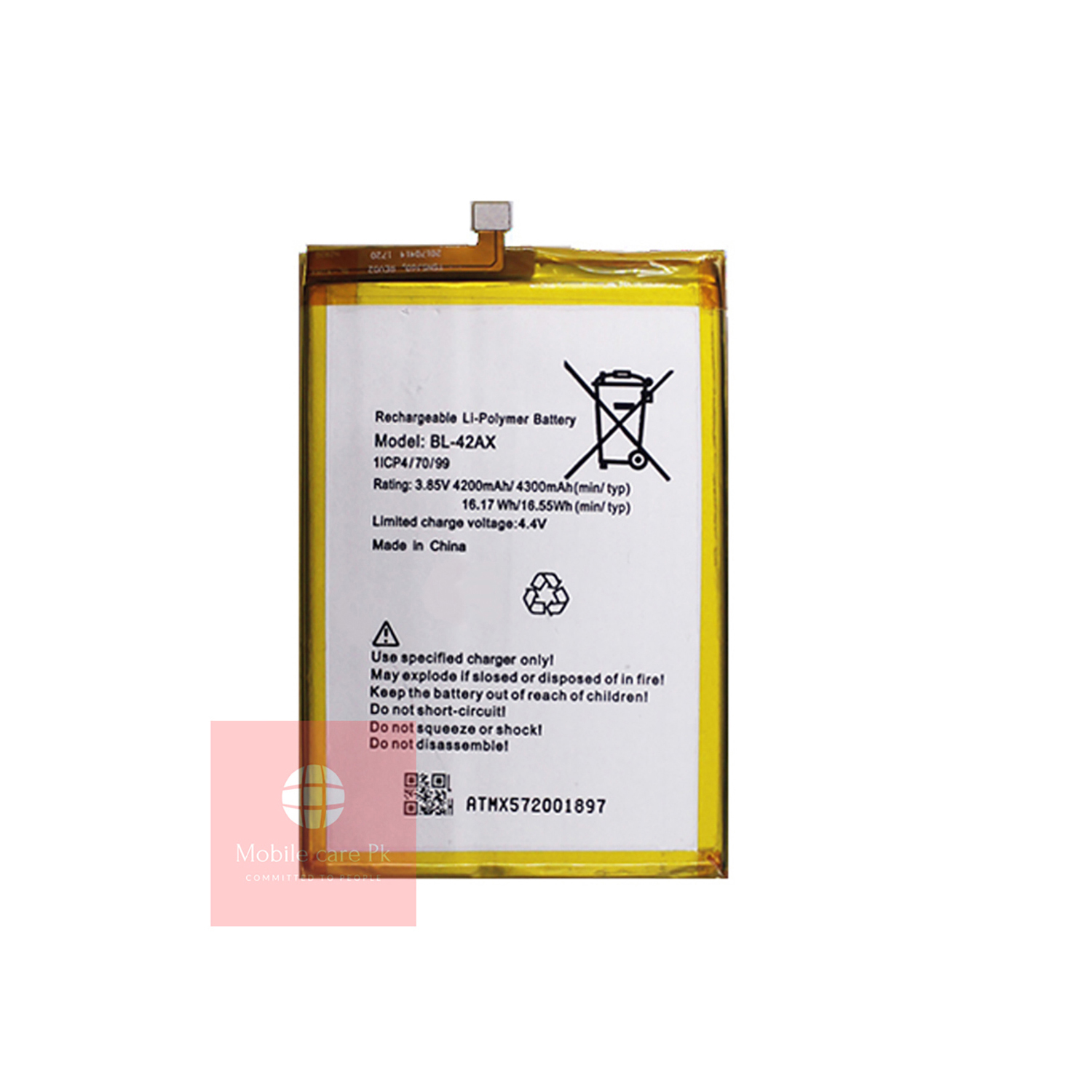 Infinix Note 4 Battery BL-42AX Replacement Superior Quality 4300mah ...