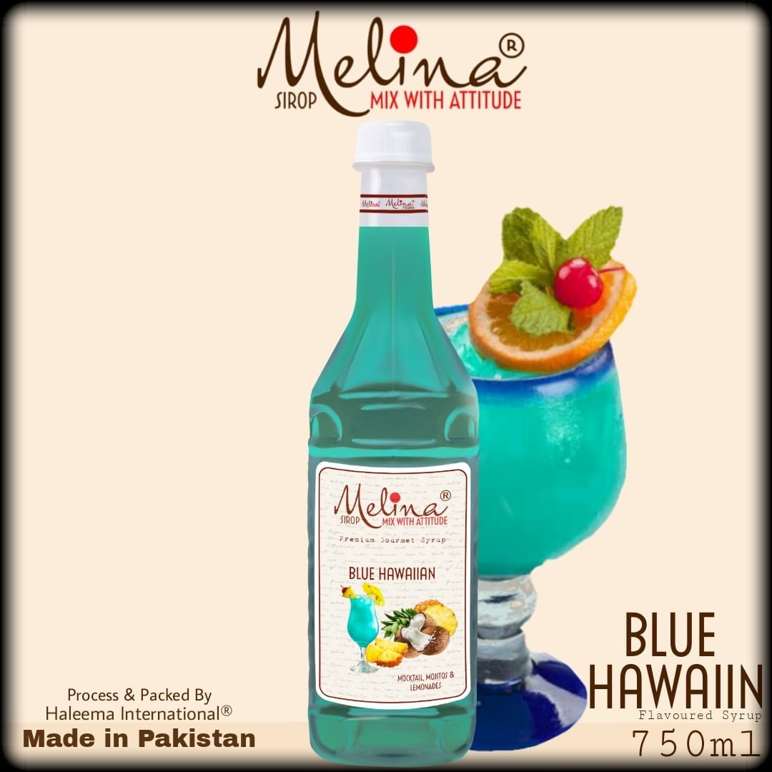 Melina - Blue Hawaiian Flavoured/Flavored Syrup 750ml | Daraz.pk