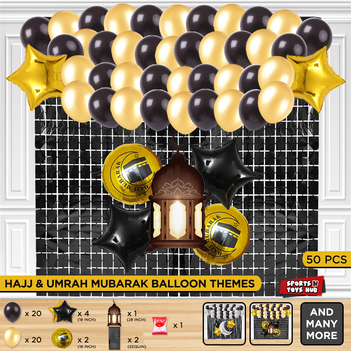 Hajj Stickers Desert Dress Pack 10 Hajj & Umrah Round Balloons Happy ...