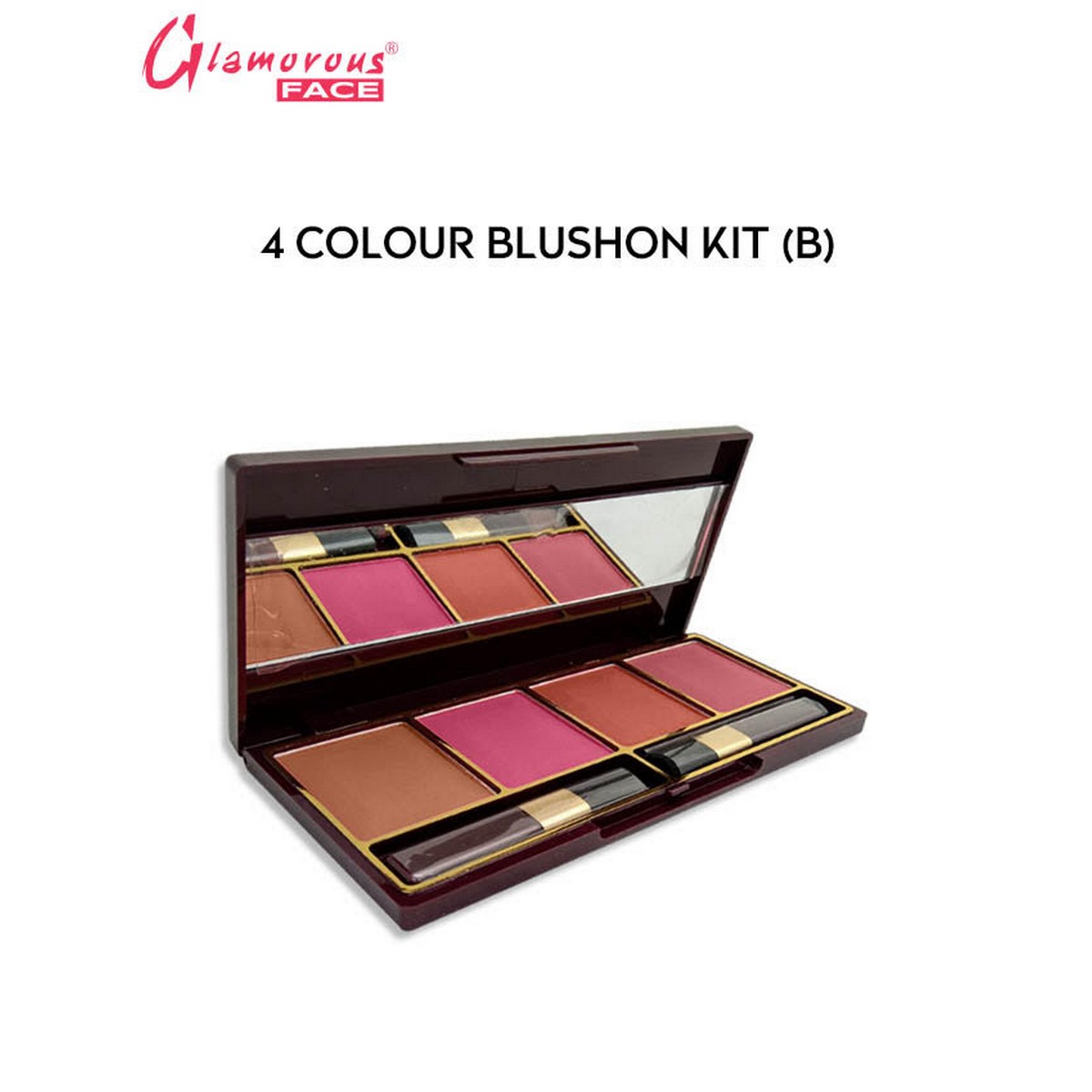 Glamorous Face 4 Color Powder Blush on Palette, Four Blush Shades for ...