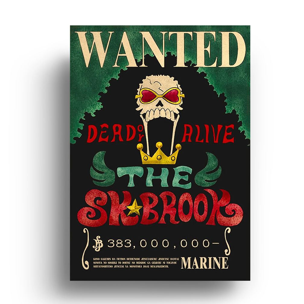 Brook sk one piece wanted poster | Daraz.pk
