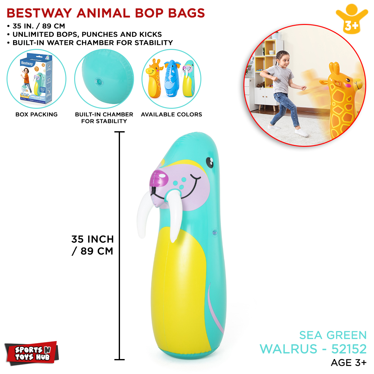 Inflatable Bop Bag Toy, Animal Shape Branded Punching Boxing Bag For ...