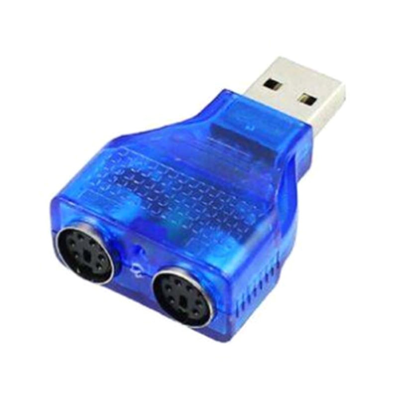 PS/2 Dual PS/2 Mini Din 6Pin 2.0 Laptop USB Male Converter Adapter To ...