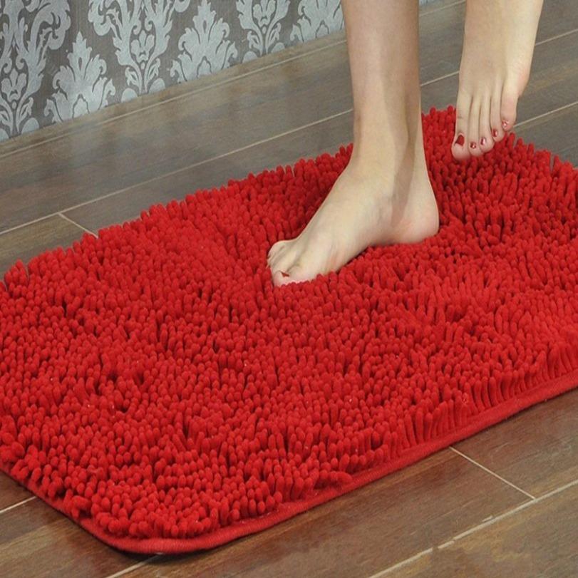 Microfiber absorbent mats Room Mat Bathroom Chenille Rug Absorbent ...