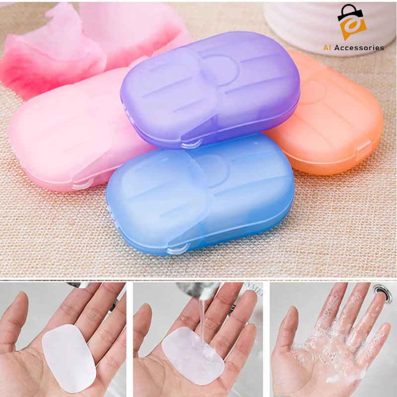 Travel Paper Soap Hand Wash Strips 20 Pieces Soap Sheet Mini Soap Paper ...