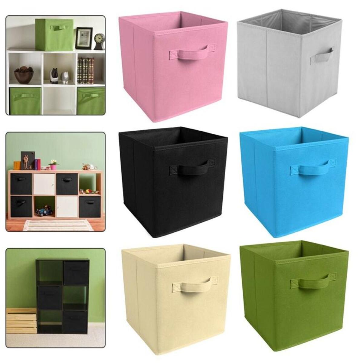 Foldable Storage Cubes Organizer Basket Bin Storage Boxes Storage ...