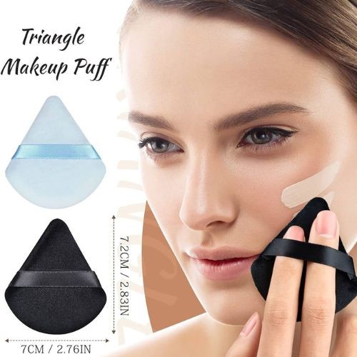 Pack 3 Triangle Puff for MakeUp. Triangle Puffs. Triangle Powder Puff ...
