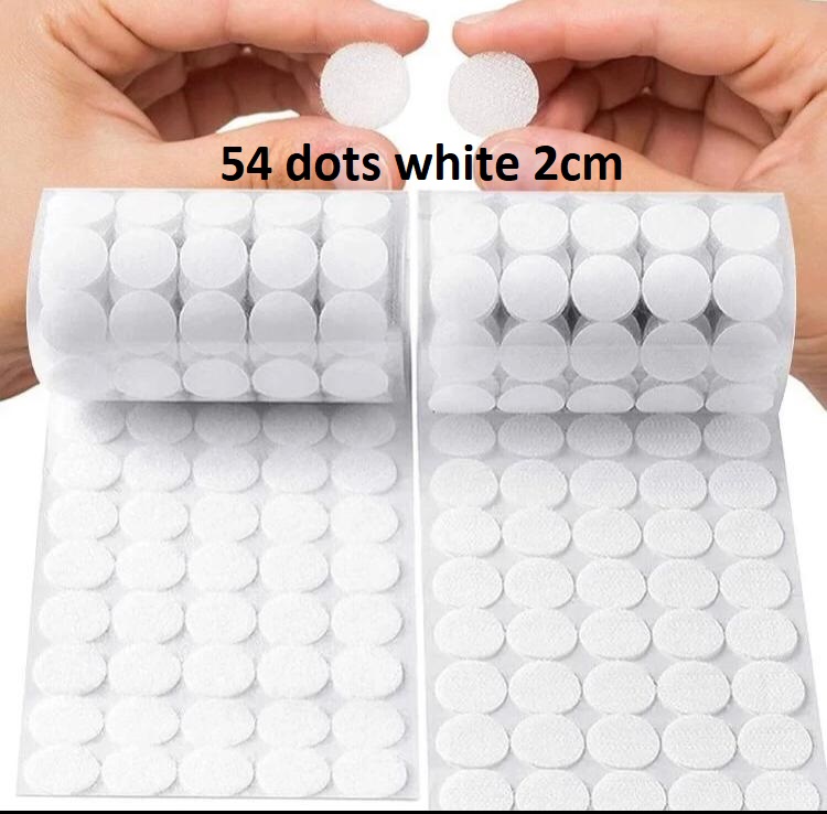 Velcro Dots Sticky 84 pairs 1.3cm White and Black Self Adhesive Velcro ...