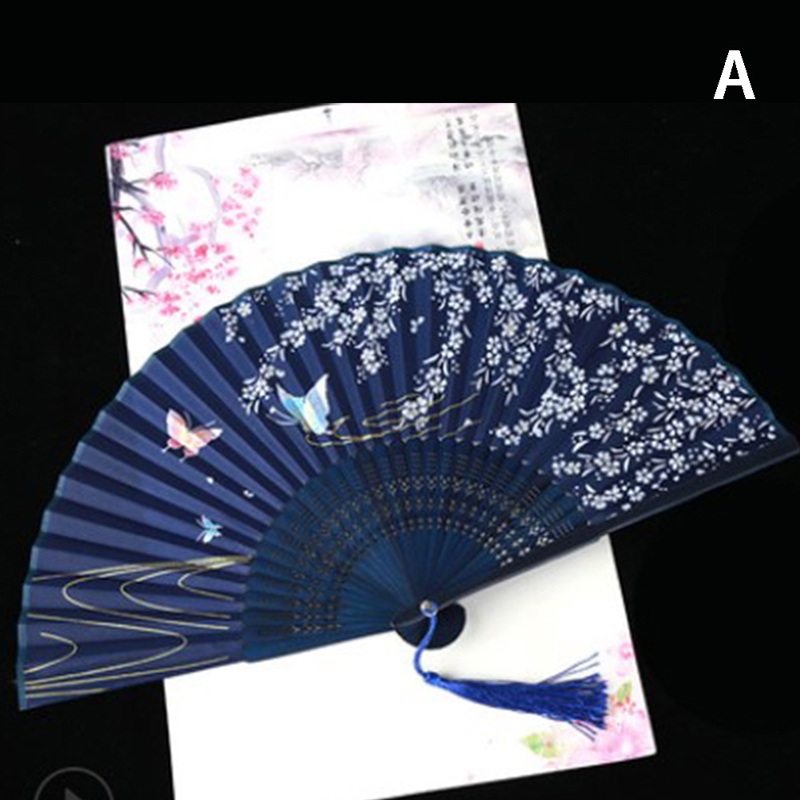 Chinese Style Fan Pattern Folding Folding Hand Held Flower Fan Women ...