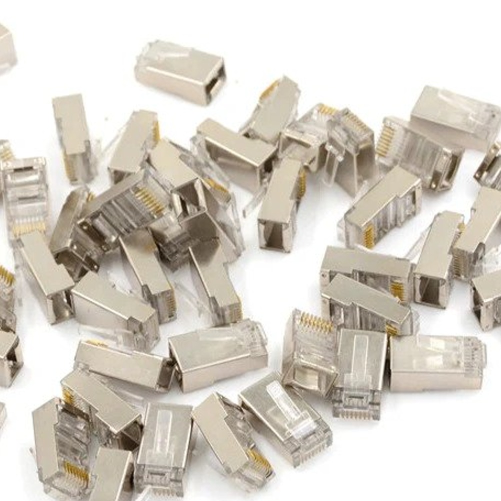 100 Pcs RJ45 Cat5e Cat6 Network Crimping Modular BOX Plug RJ45 Modular ...