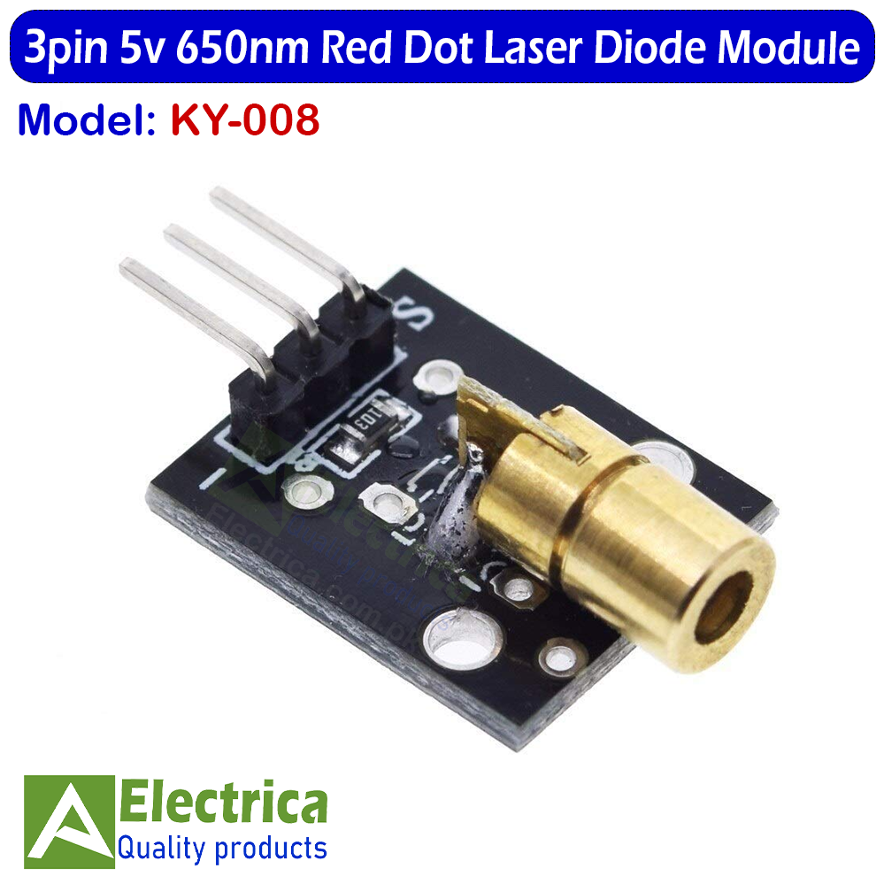 Smart Electronics New KY-008 3pin 650nm Red Laser Transmitter Dot Diode ...