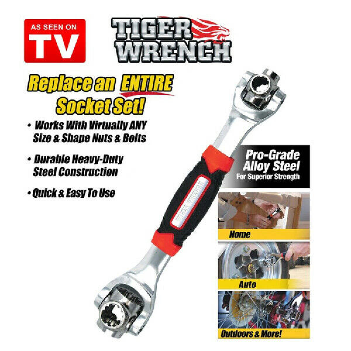 Tiger Wrench 48 Tools In One Socket Works with Spline Bolts, 6-Point ...