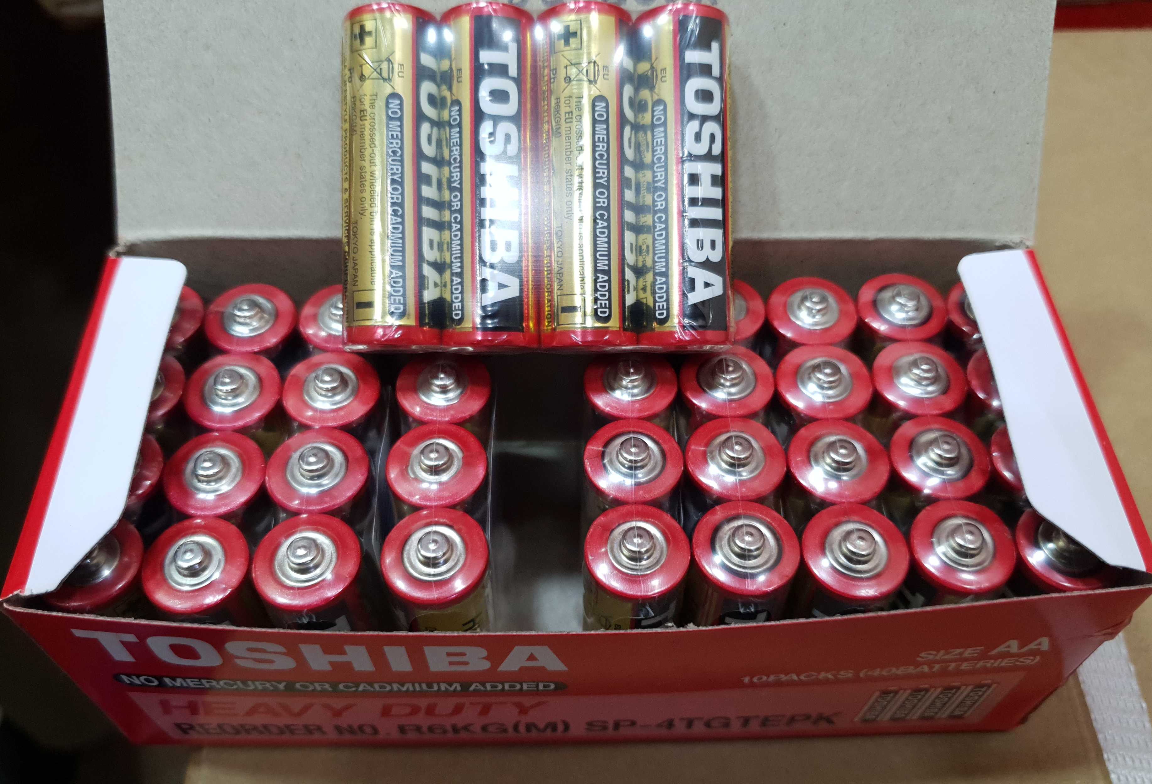 Toshiba Original Heavy Duty Cells AA Pack of 4 Pieces, Toshiba Cell ...