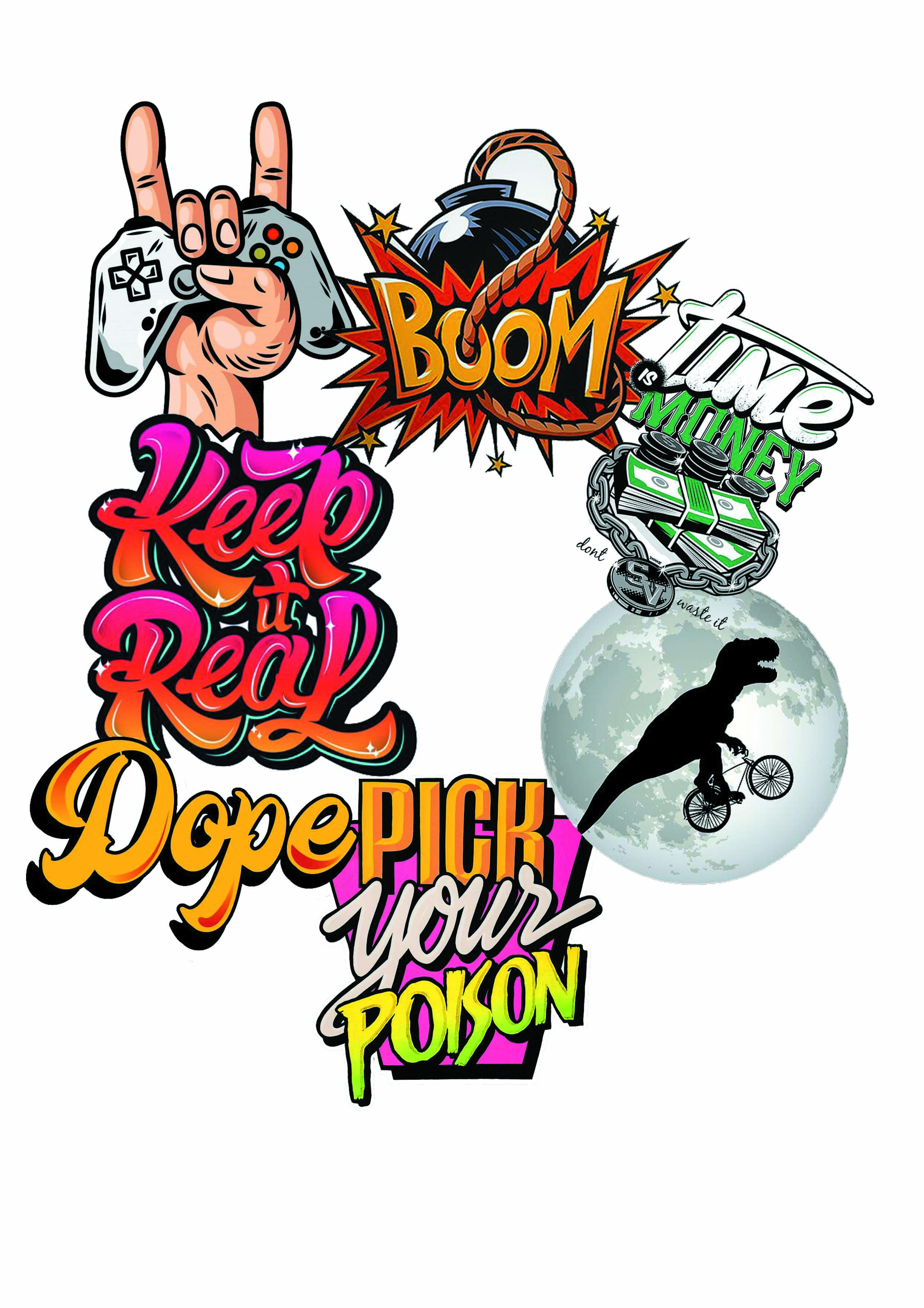 Pack Of 7 Gaming Mix Stickers Pack For Laptop Sticker Pack Of Mobile ...