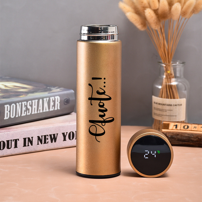 CUSTOMIZE Quotation Water Bottle with Smart LED Temperature Display ...