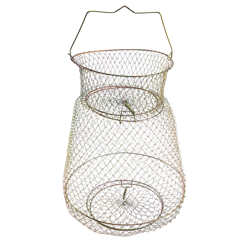 Foldable Steel Wire Pot Trap Net Crab Crawdad Cage Fish Basket | Daraz.pk