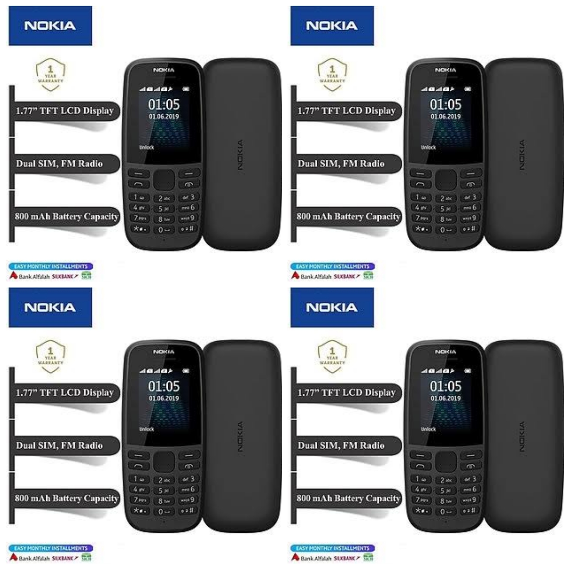Nokia 105 4th Edition ( Bundle Of 4 ) For Sale in Pakistan - View ...