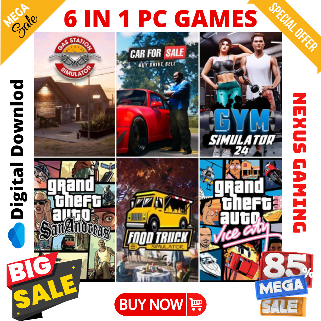 All-in-One Gaming Extravaganza: 6 Thrilling PC and Laptop Games in a ...