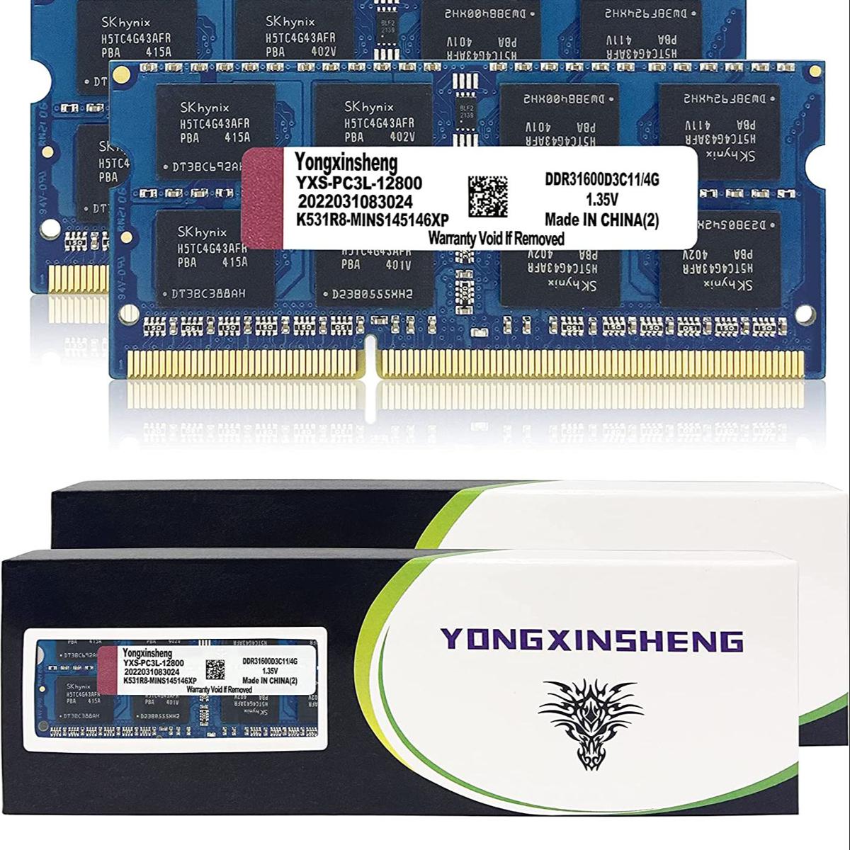 Yongxinsheng DDR3 / DDR3L 8GB Laptop RAM PC3L/PC3-12800 SODIMM | Daraz.pk