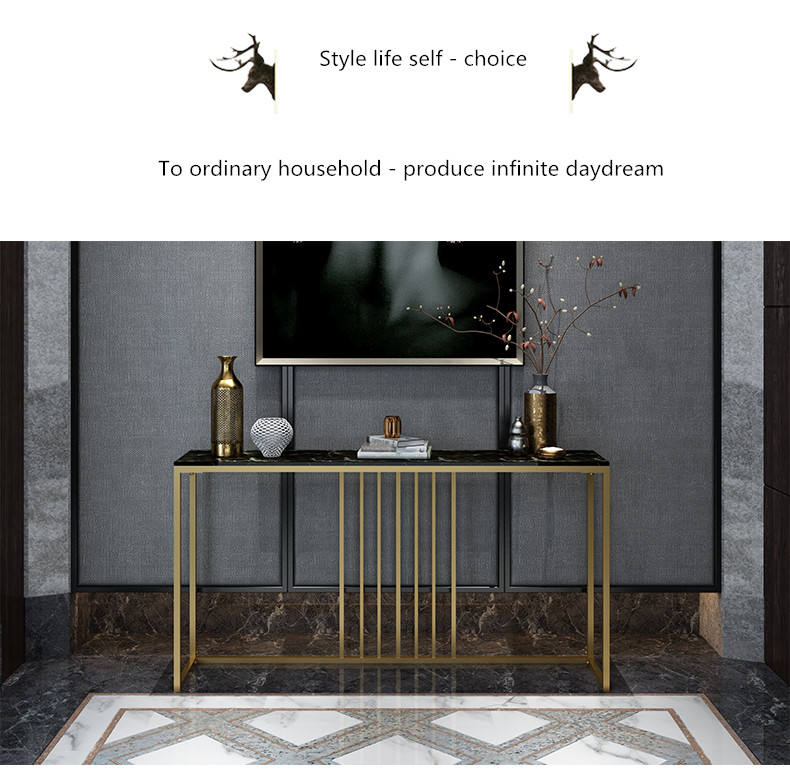 Console table living room furniture rectangle console table hotel black ...