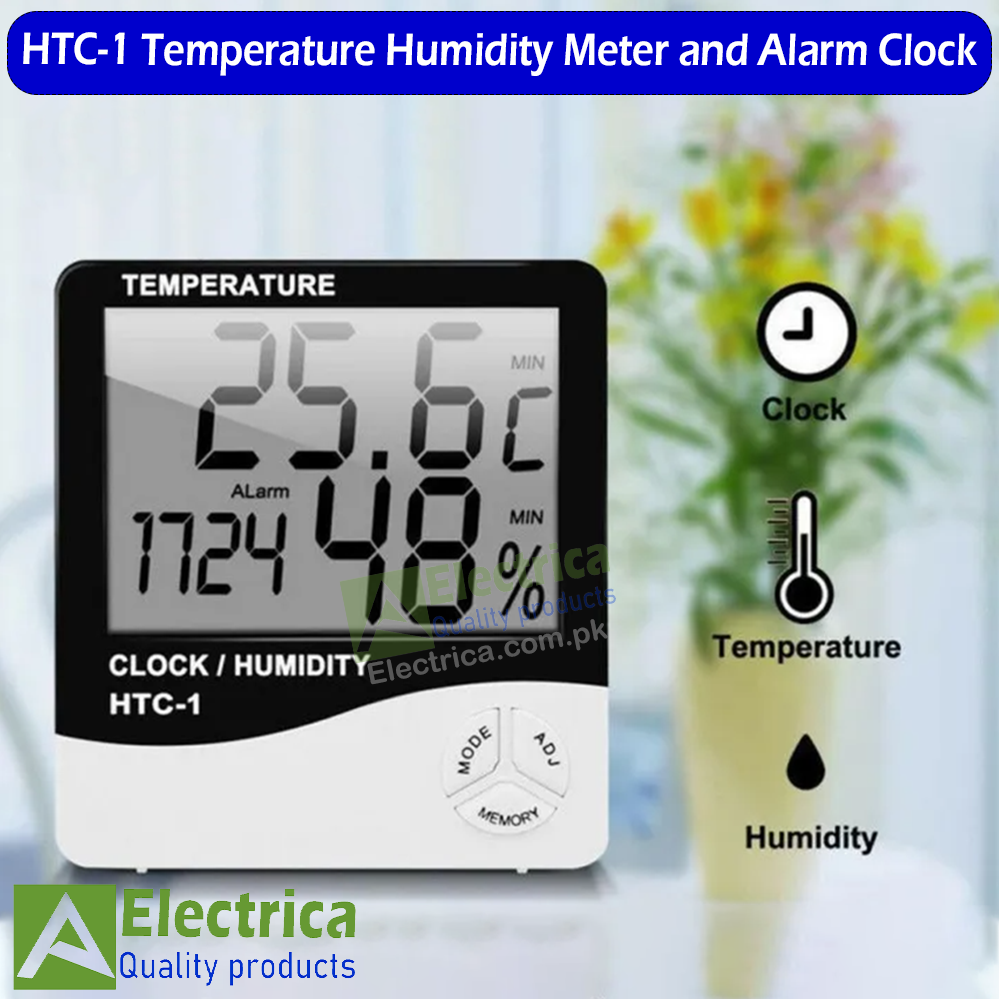 HTC-1 HTC-2 HTC-2A LCD Electronic Digital Temperature Humidity Meter Home Thermometer Hygrometer ...