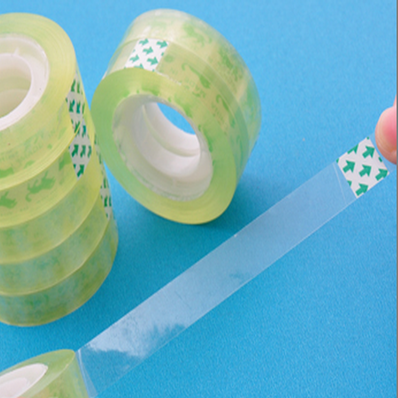 12mm White Transparent Stationery Tape Adhesive Single Sided For Seal ...