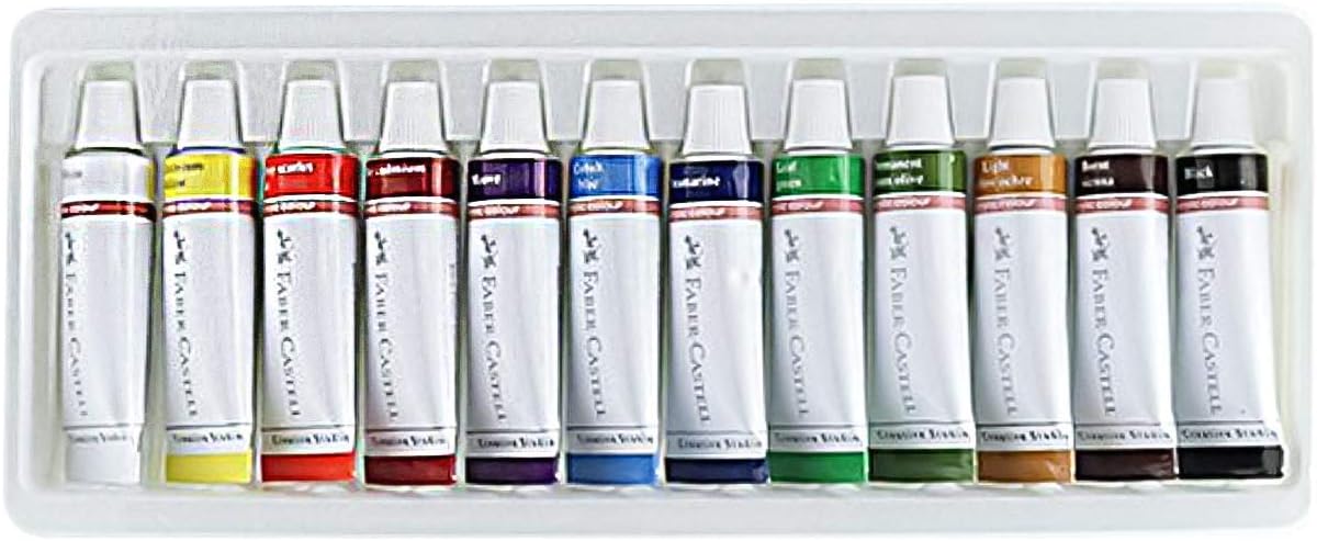 Faber-Castell Vibrant Creative Studio Acrylic Paint Set – Pack of 12 x ...