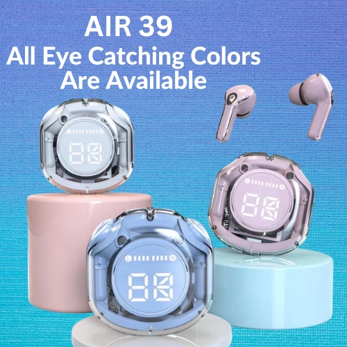 Air39 Wireless TWS Earbuds| Wireless Transparent Charging Case ...